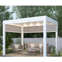 China Motorized Aluminum Louvered Pergola 180x43mm Blade 150x150mm Post Outdoor Sunshade Roof for sale