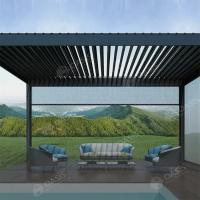 China CE Approved Aluminum Pergola Motorized Louvers 4000x3000mm Wind Resistant Powder Coating for sale