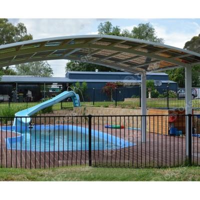 China Outdoor Aluminum PC Board Garden Carport 5.5m Length with 33 Sqm Coverage and 23m/s Wind Resistance for sale