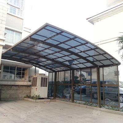 China Oasis S07 Carport: 5.5m Length Waterproof Polycarbonate Roof with 35cm Snow Load & 23m/s Wind Resistance for sale