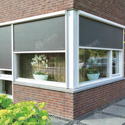 China Aluminium Frame Zip Track Blinds with 5-100% Sunshading & Remote Control for Pergola Systems for sale