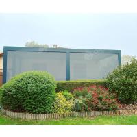 China Motorized Outdoor Zip Track Blinds for Pergolas - Custom Aluminium Alloy Frame with 5% 10% Full Sunshading Options for sale