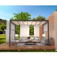 China Retractable Telescopic Wave Sun Shade Canopy 4M Extension 3M Width Anti-UV Rainproof for sale
