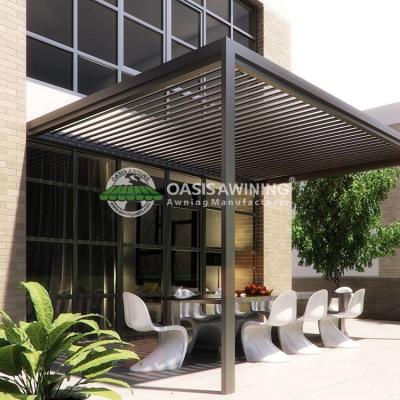 China Motorized Aluminum Louvered Pergola 300x300cm 6063 T5 Alloy with Remote Control 5 Year Warranty for sale