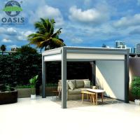 China Aluminum Bioclimatic Pergola 300x300x250cm Motorized Adjustable Louvers Waterproof Outdoor Roof System for sale