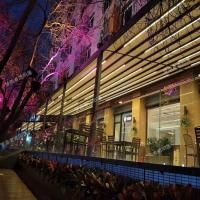 China Industrial Aluminum Patio Cover Retractable LED Sunshade System 110V 220V Motorized Pergola for sale