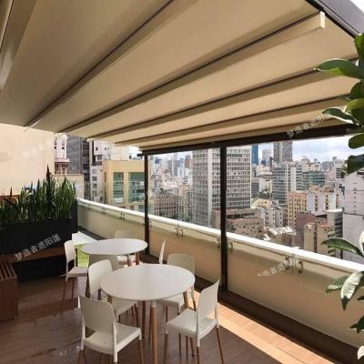 China Luxury Aluminum Retractable Roof Pergola 110V 220V Motorized Awning Weatherproof for Garden for sale