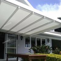 China Heavy Duty Aluminum Frame Pergola with Retractable Canopy 110V 220V Motorized LED for sale