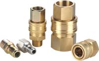 China Straight Through Interface Hydraulic Quick Connect Couplings High Flow Manual Sleeve Type ST Series for sale