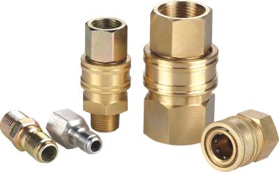 China Straight Through Interface Hydraulic Quick Connect Couplings High Flow Manual Sleeve Type ST Series for sale