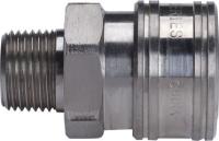 China Straight Through Interface Hydraulic Quick Connect Couplings High Flow Manual Sleeve Type ST Series for sale