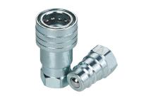 China Ball Valve Quick Attach Hydraulic Couplers KZEB-SF Series Cr3 Zinc Plated for sale