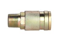 China 6 Balls Pneumatic Quick Connect , Single Shut Off Manural Pneumatic Coupling for sale