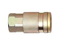 China Manual Sleeve Pneumatic Quick Connect Coupling Tru - Flate Single Shut Off for sale