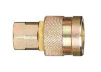China Manual Sleeve Pneumatic Quick Connect Coupling Tru - Flate Single Shut Off for sale