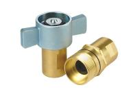 China Thread To Connect Hydraulic Quick Coupler , QKTF Series Brass Quick Coupler for sale