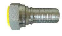 China Female Hydraulic Pipe Fitting 60° Cone 22691 90° Bsp With Siver Golden Zinc for sale