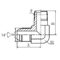 China 90 Degree Hydraulic Pipe Fittings Adaptor Elbow Jic Male * NPT Male Carbon Steel for sale
