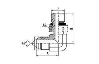 China 1JO9 Elbow JIC Steel Hydraulic Fittings , Sae O Ring Fittings L- Series Hydraulic Connectors Fittings for sale