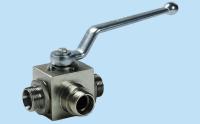 China KHB3K 3 Way Ball Hydraulic Valves Carbon Steel Max Pressure 500 Bar ISO9000 Approved for sale