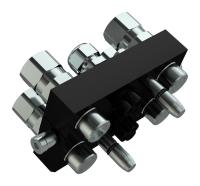 China Multi Faster Hydraulic Multi Coupler Fixed Half 6 Lines 1/2