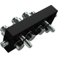 China Aluminium Hydraulic Multi Coupler 5 Lines 4 Lines Size 08 1 Line With Electric Connector for sale