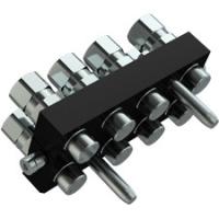 China High Strength Carbon Steel Hydraulic Multicoupler 8 Lines Size 1/2