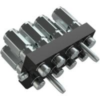 China High Strength Carbon Steel Hydraulic Multicoupler 8 Lines Size 1/2