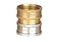 China Unvalved Garden Hose Coupler / Swivel Brass Female Coupling For Heavy Duty Service for sale