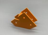 China Lightweight And Durable Solar Panel Aluminium Profile Black Orange Customized Length for sale