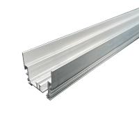 China Surface mount LED aluminum profile with thick cooling base, sandblasted finish, fit shelf and TV background strip lights for sale