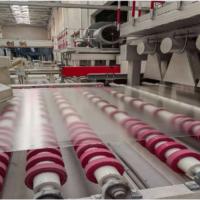 China 125Tpd Automatic Pattern Glass Calender Machine 380-420mm Roller for Decorative Glass Processing for sale