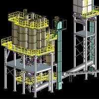 China Economic 60 TPD Glass Batch Plant for Bottle Manufacturing with Silica Sand Processing and Dust Collection for sale