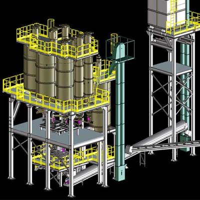 China Economic 60 TPD Glass Batch Plant for Bottle Manufacturing with Silica Sand Processing and Dust Collection for sale