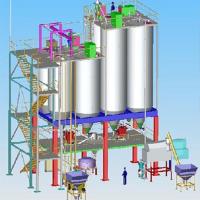 China Customized 3D Modeling Batch Plant Tower Type In-Line Type for Glass Industry 24h Automatic for sale
