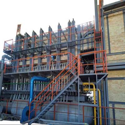 China Heavy Oil Energy Glass Melting Furnace 50ton Capacity with End-Fired Design for Container Glass Production for sale