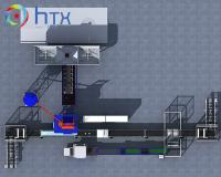 China Automatic Veneer Stone Production Line Blue 7000*1000*1800mm Floor Tile Making Machine for sale