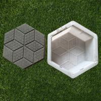China X Shape Rock Interlocking Plastic Paving Brick Moulds For Pavement for sale