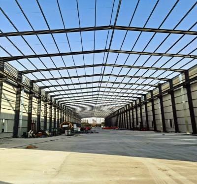 China Prefabricated Steel Building with 50 Years Using Life Wind Resistant Steel Frame Structure and Prefabricated Components for sale