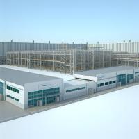 China Industrial Modular Steel Frame Construction Factories Offices Halls Workshops Warehouses for sale