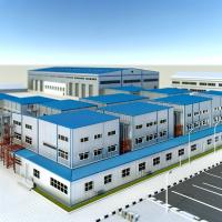 China Industrial Modular Steel Frame Construction Factories Offices Halls Workshops Warehouses for sale