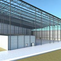 China Large Span Modern Steel Frame Building with 50 Years Using Life and Portal Frame Structure for Industrial Workshop for sale