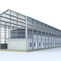 China Large Span Modern Steel Frame Building with 50 Years Using Life and Portal Frame Structure for Industrial Workshop for sale