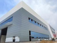 China Pre-engineered Steel Structure Warehouse, with rigid frame, purlins, roof & wall cladding, anti-corrosion coating, customized size for storage & industrial use for sale