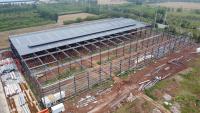 China High Anti-rust Bolt Connection Prefab Steel Workshop Wind Snow Resistant Industrial Building Single Sheet Sandwich Panel Enclosure System for sale