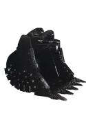 China EX220 EX200 Excavator Rock Bucket Heavy Duty Skid Steer Rock Grapple Fit Liebherr R317 for sale