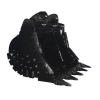 China EX220 EX200 Excavator Rock Bucket Heavy Duty Skid Steer Rock Grapple Fit Liebherr R317 for sale