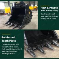 China 30T Mining Excavator Bucket HARDOX450 Rake Bucket For Excavator for sale