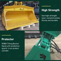 China RSBM Excavator Tilting Bucket with Tapered Sides and Protector Guard for sale