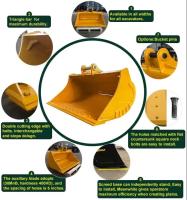 China 1500mm Width Excavator Mud Bucket with Larger Capacity and Reversible Cutting Edge for sale